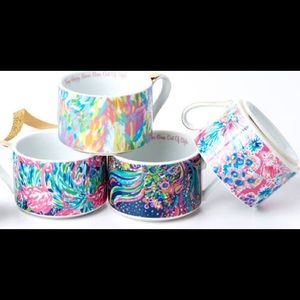 Lilly Pulitzer | Accessories | Lilly Pulitzer 4 Cup Cappuccino Mug Set ...